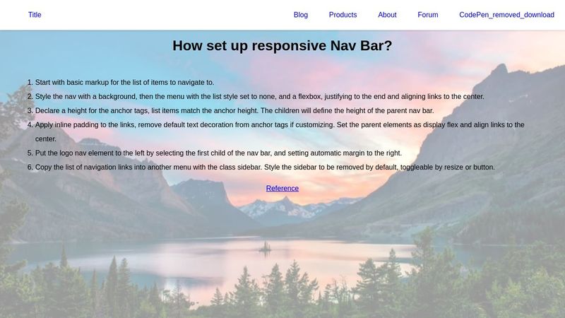 Responsive Navbar