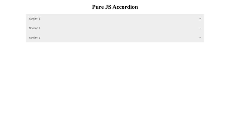 Pure JS Accordion