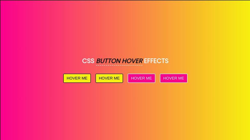 CSS Hover Effects Part 1