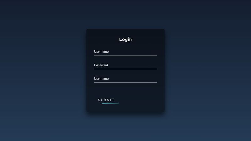 Login Form with floating placeholder and light button