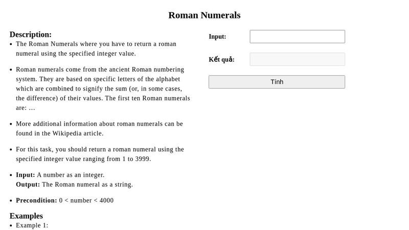 Roman Numerals roman-numerals