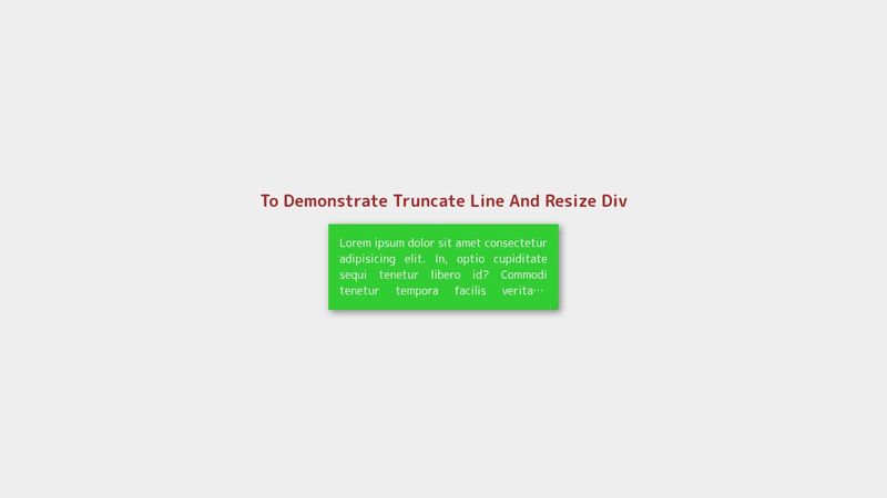 css truncate text lines and resize div