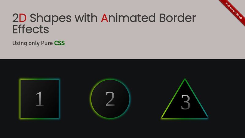 2D Shapes with Animated Border Effects