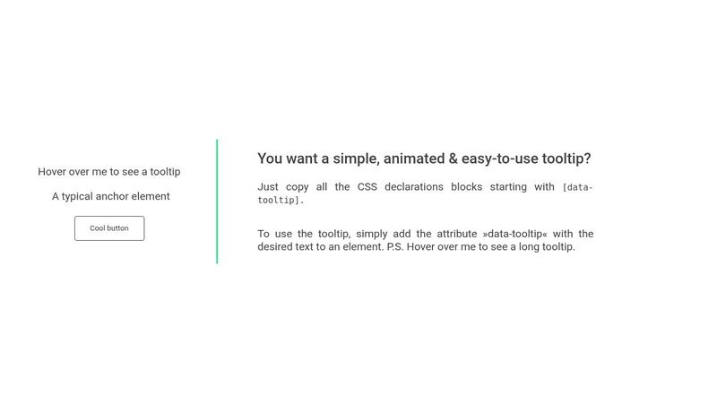 Fancy & Animated Tooltip (CSS Only)