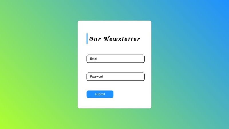 CSS Newsletter with Animated Floating Input Labels | Move Placeholder ...