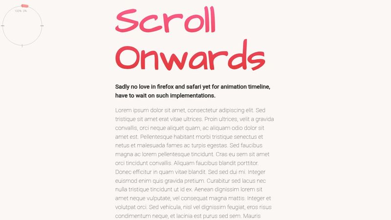 Pure CSS circular scroll indicator
