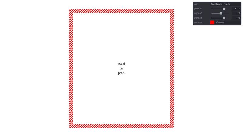 marching ants border with tweakpane custom css properties