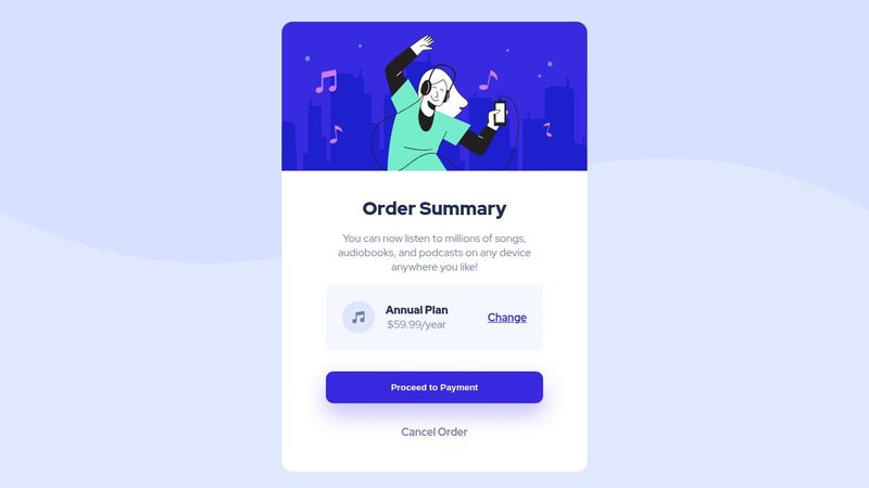 Order summary component - frontendmentor