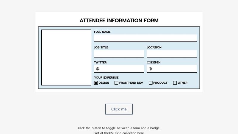 CSS Grid: Form to Badge