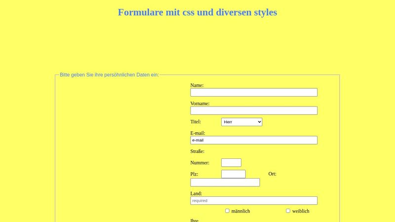 Form Object Styling Awesome