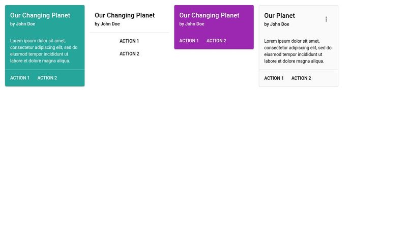 Quasar Framework: Cards with actions - Quasar Playground