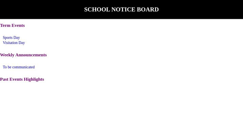 notice board