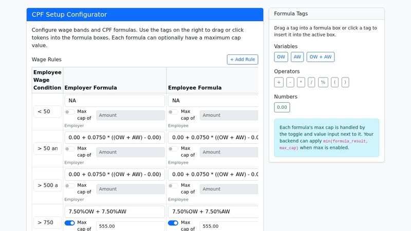 CPF SETUP CONFIGURATOR
