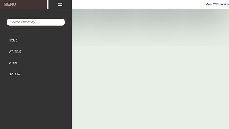 Simplest Slideout Menu(JS)