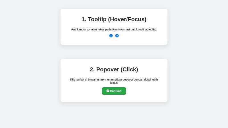 Micro Interaction - Tooltips/Popovers