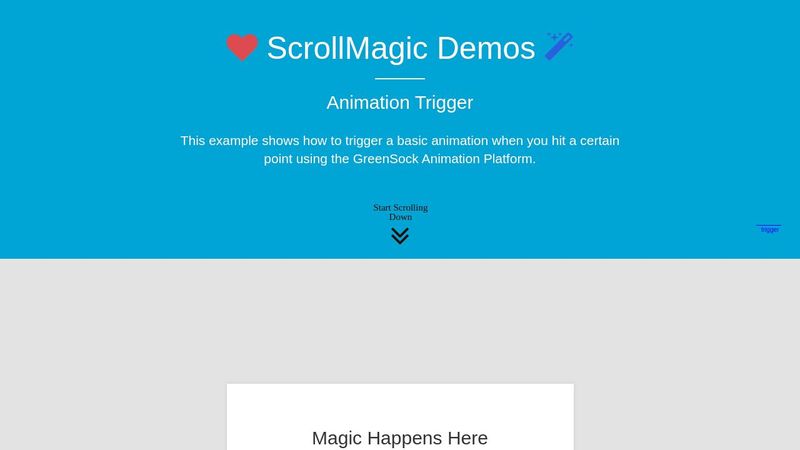 ScrollMagic Demos - Animation Trigger