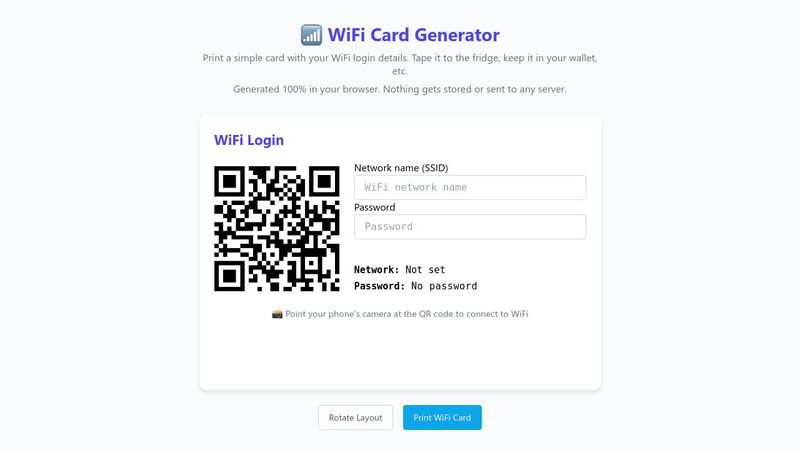WiFi QR Generator