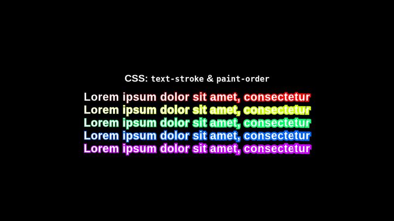 CSS: text-stroke & paint-order