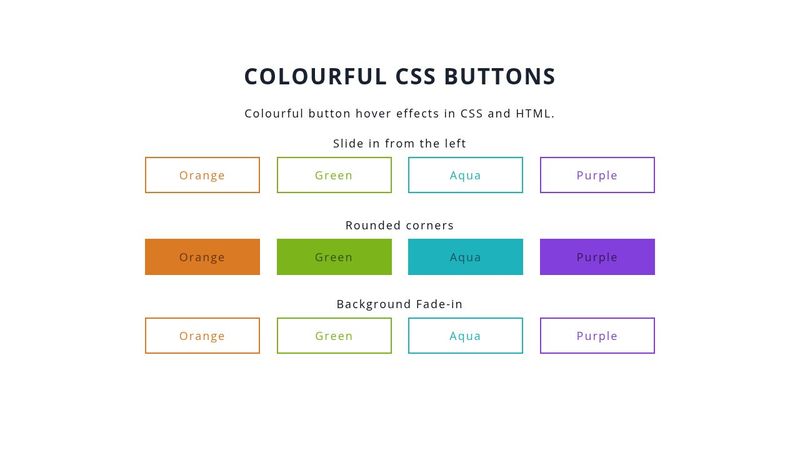 Colourful CSS Buttons