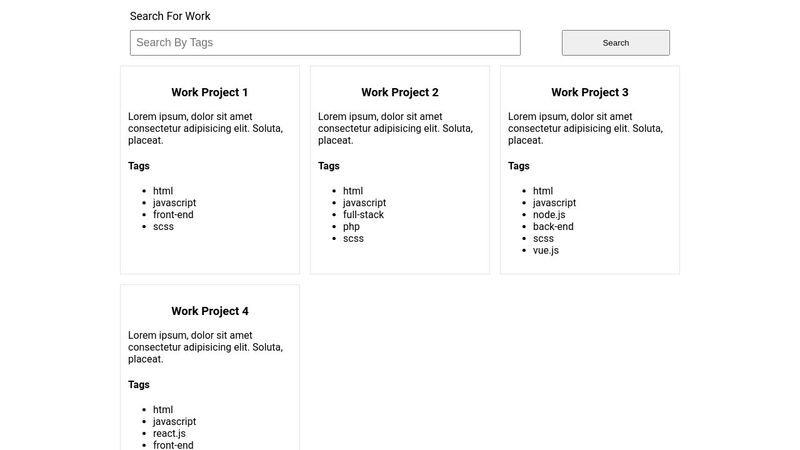 JavaScript Search Feature