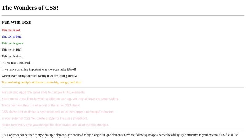 CSS exercise--module #9