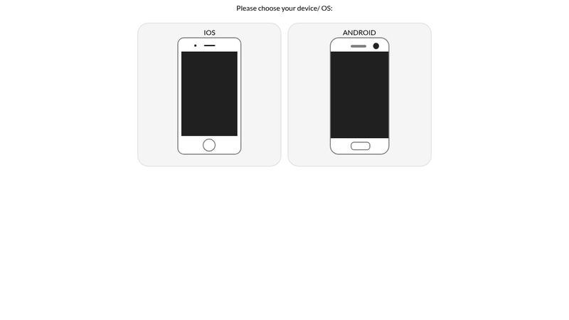 iPhone & Android chooser CSS animation