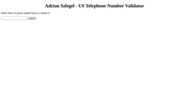 Telephone Number Validator (Free Code Camp)