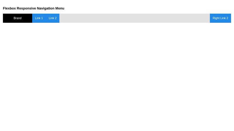 Flexbox Responsive Navbar