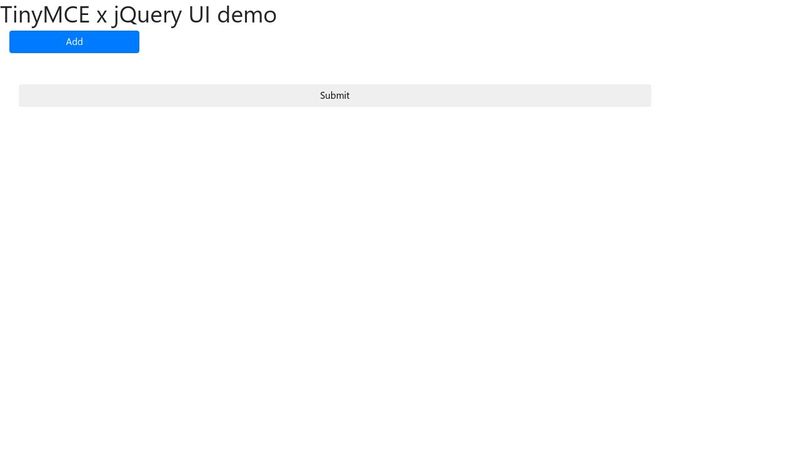 TinyMCE x jQuery UI demo
