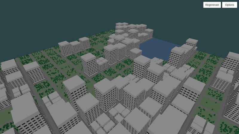 Procedural City Generator built using THREE.js