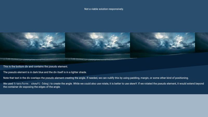Angled Edge With CSS Pseudo Element