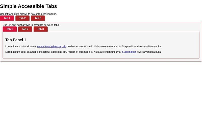 Simple Accessible Tabs