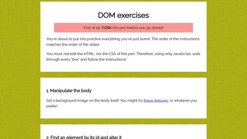 DOM - Exercise