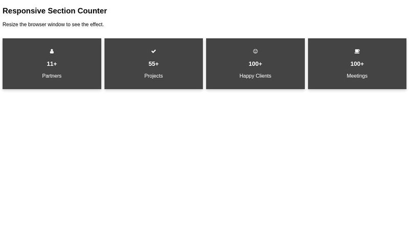 Responsive Section Counter