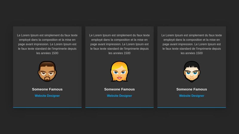 Responsive Testimonials Card UI Design Using CSS Grid