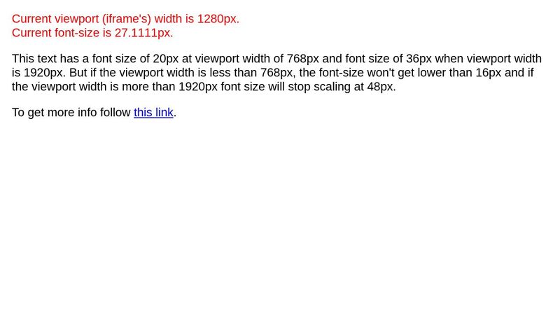 Dynamic font-size using only CSS3