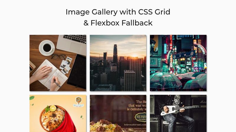 Image Gallery with CSS Grid & Flexbox