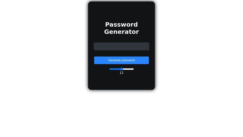 Password Generator Htmlcssjs 1668