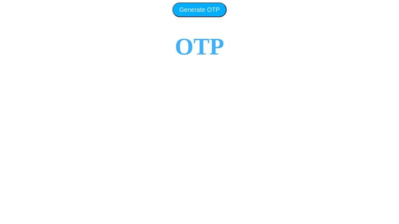 OTP Generator using HTML,CSS, javascript