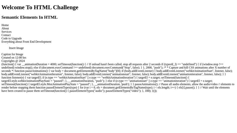 Semantic Code In HTML