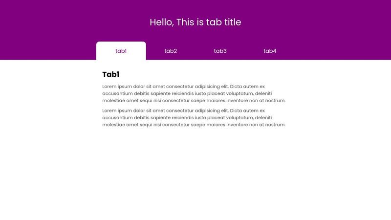 Custom Tabs using html,css,js