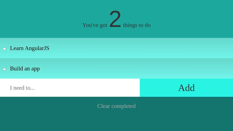 Todo list with AngularJS