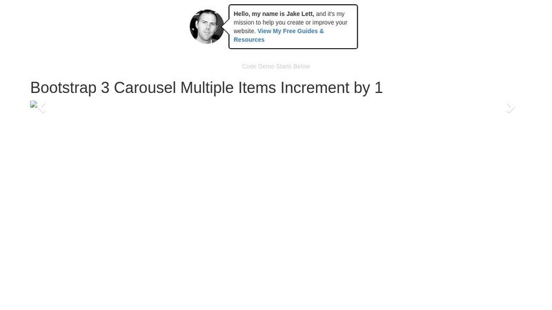 Bootstrap 3 Carousel Multiple Items Increment by 1