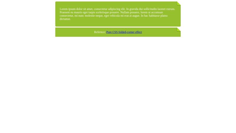 Pure CSS folded corner effect