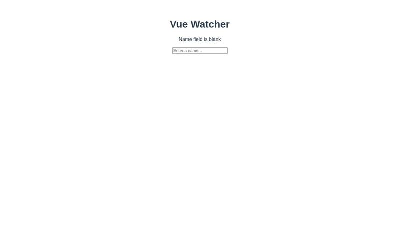 Vue Watcher Demo
