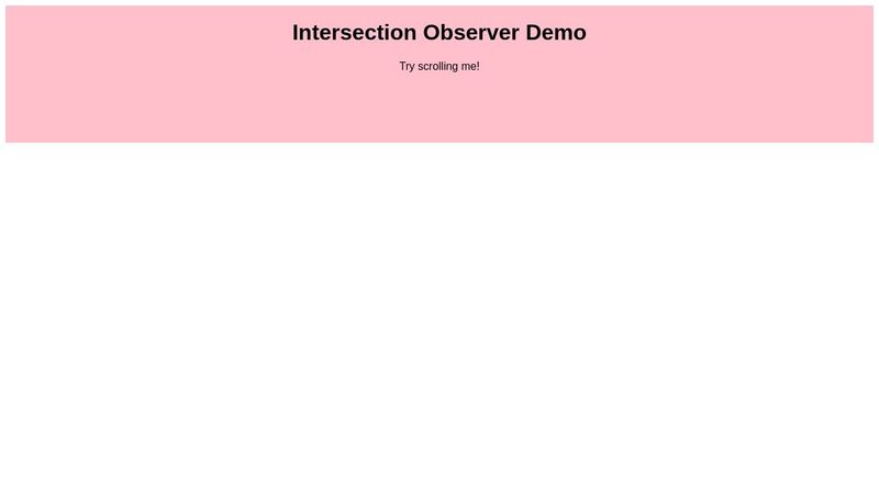 Intersection Observer Demo