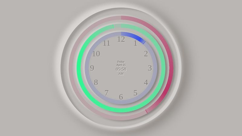 neumorphic clock: no svg