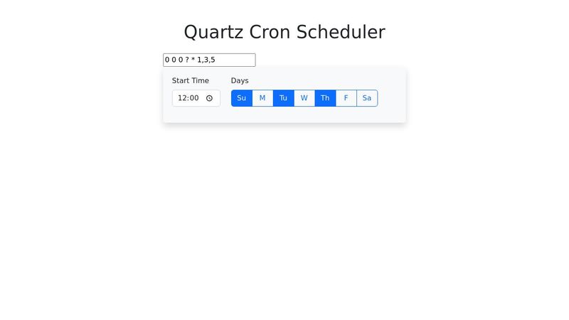 Bootstrap5 Quartz Cron Picker