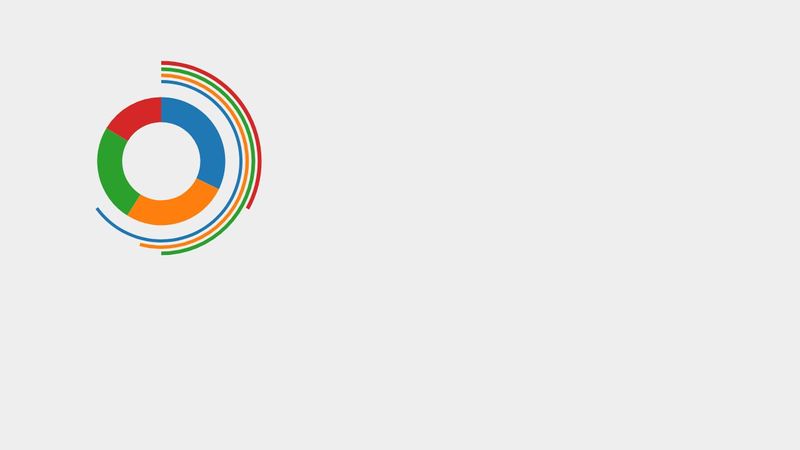 Multiple arc paths around SVG pie layout with d3.js