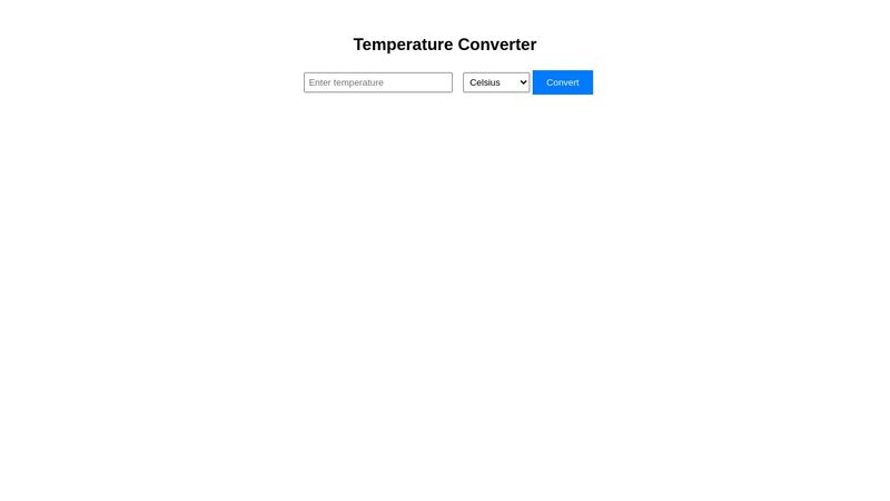 Temperature convertor website